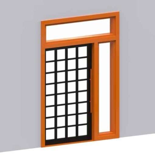 Pivot Door With Transome and Side Panel - bimmodeller.com - BIM ...