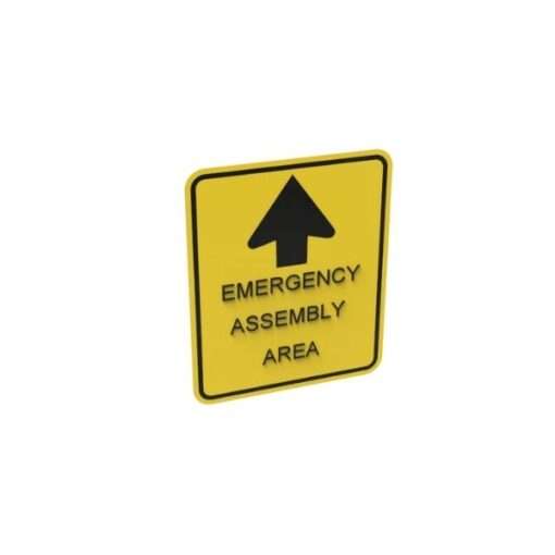Emergency Assembly Area (Upward Arrow) Sign - bimmodeller.com - BIM ...