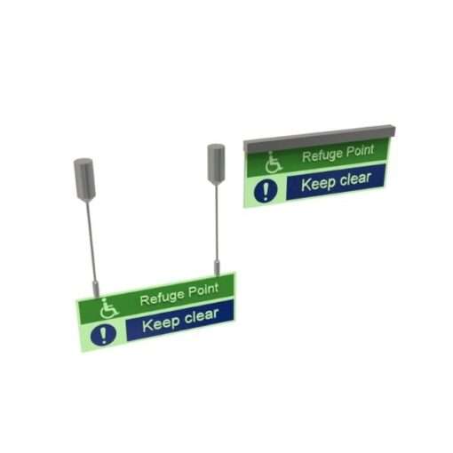 Ceiling Mounted Refuge Point Keep Clear Sign - bimmodeller.com - BIM ...