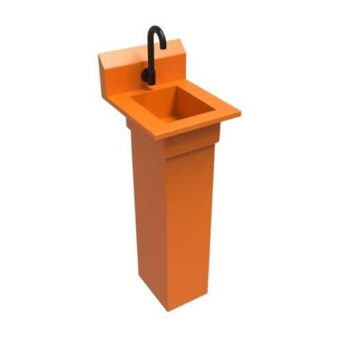Hand Sink with Pedestal Base Foot Valve and Faucet - bimmodeller.com ...